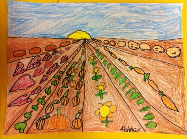a faithful attempt: One Point Perspective Pumpkin Patch Landscape ...